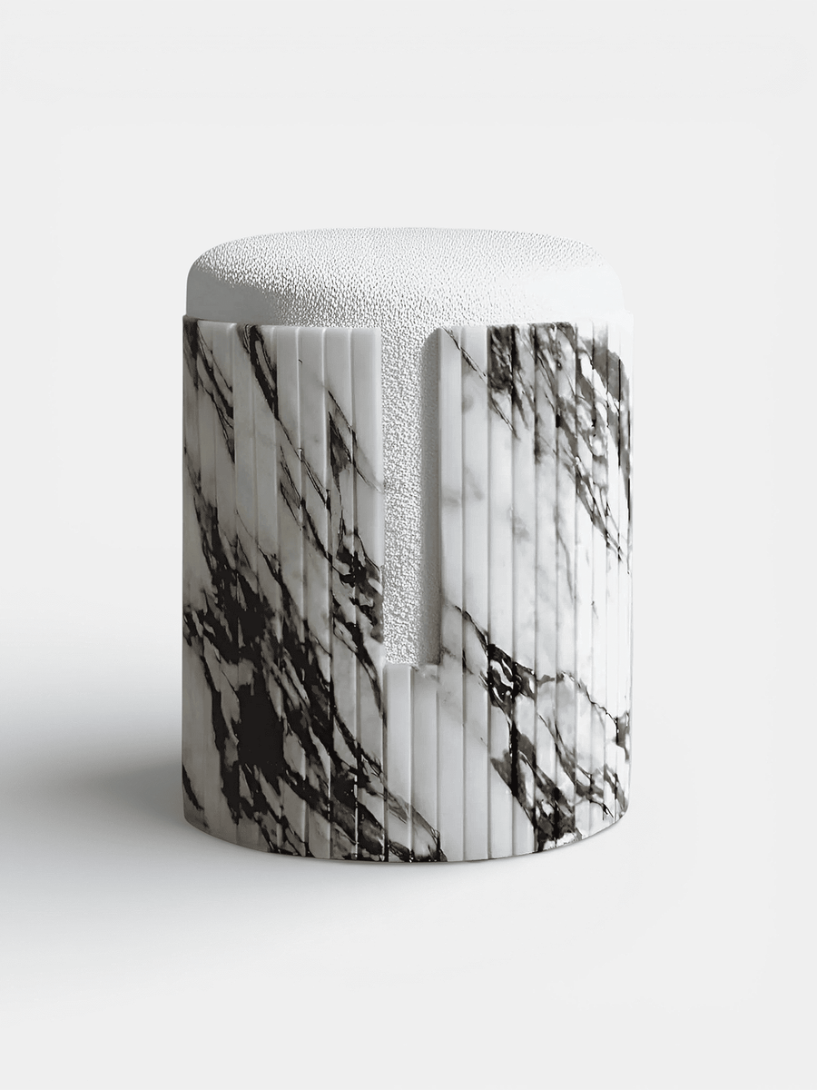 CALACATTA VIOLA MARBLE DOLCE Stool | Luxury Onyx Designer Stool – GAIA ...